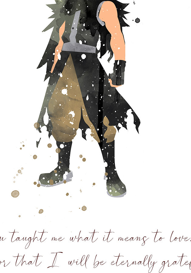 Gajeel Redfox Quote POSTER: Watercolor Wall Art Fairy Tail - Etsy