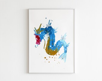 Gyarados Wall Art - Etsy