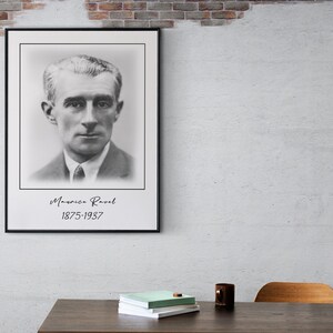 Maurice Ravel POSTER: Portrait of Ravel Class Room Decor - Etsy