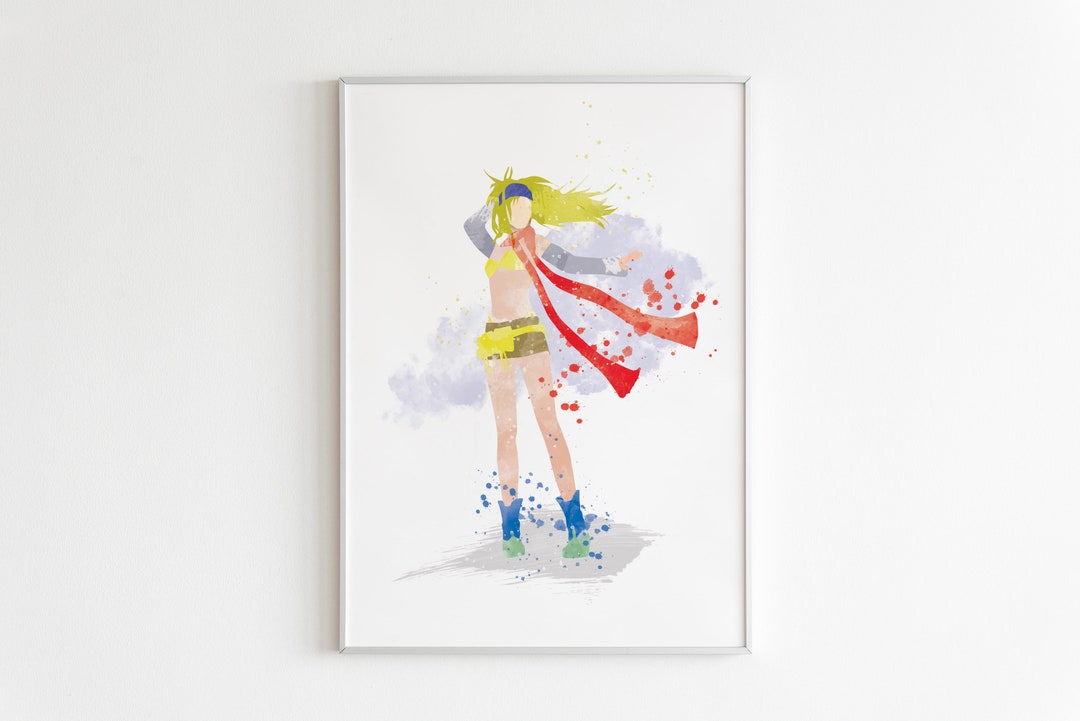 Rikku POSTER: Watercolor Wall Art, Final Fantasy Art Decor, Game ...