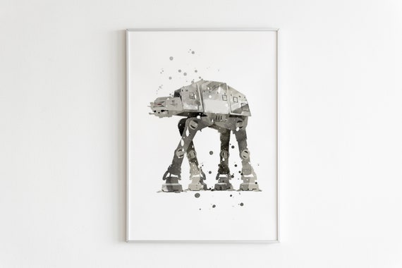 AT-AT POSTER: Watercolor Wall Art At-at Art Decor Star Wars | Etsy