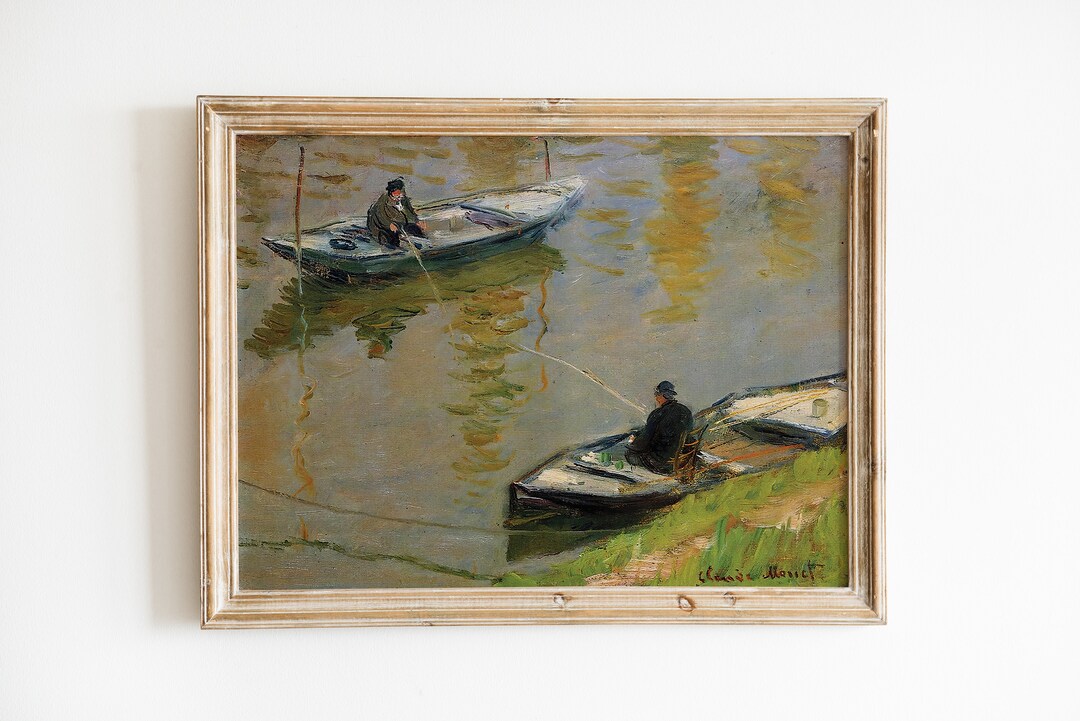 Claude Monet POSTER XLV: Two Anglers Fine Art Print on Quality Paper - Etsy