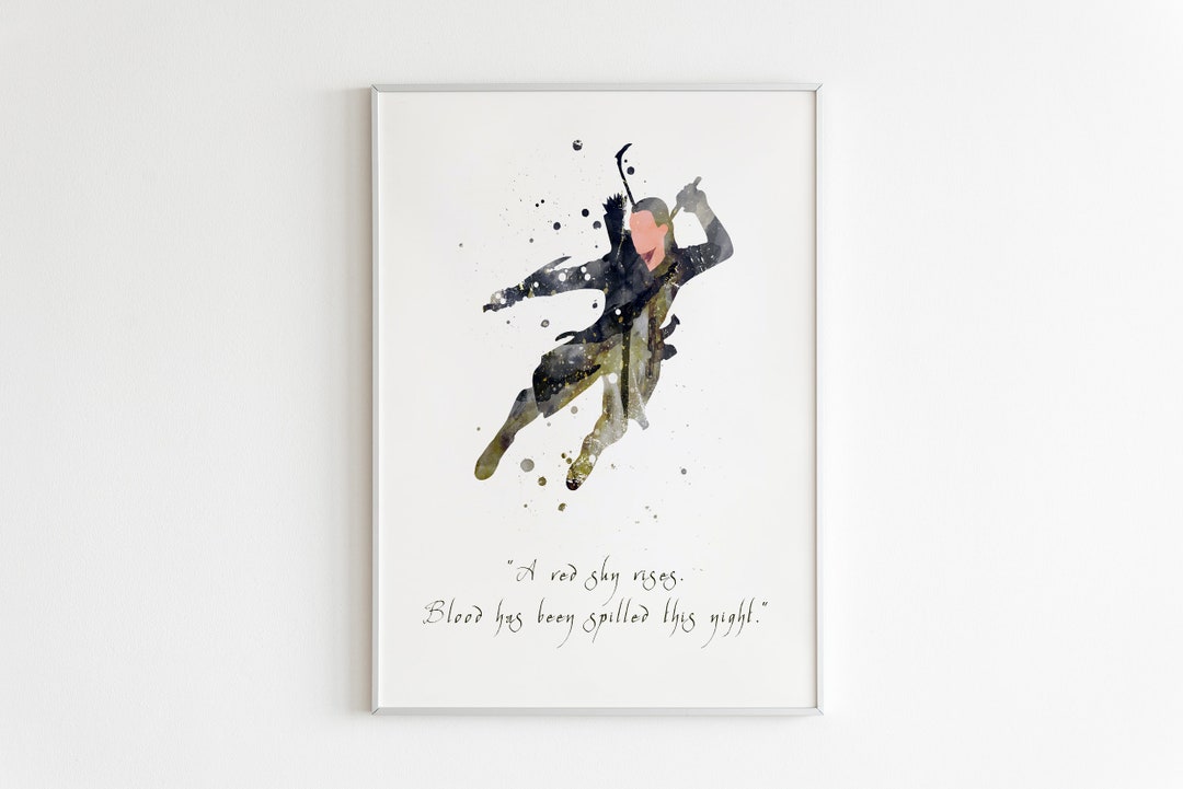 Legolas Quote POSTER: Watercolor Wall Art, Lords of the Rings Art Decor ...