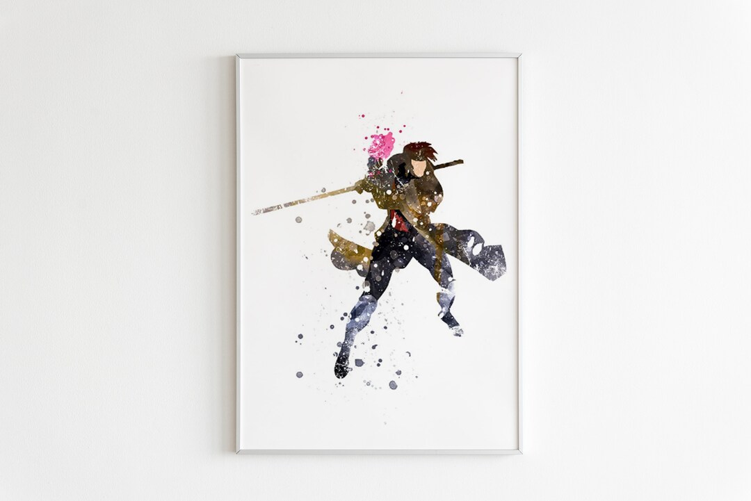 Gambit III POSTER: Watercolor Wall Art, Comics Art Decor, Super Hero ...