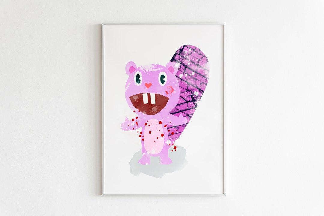 Happy Tree Friends III POSTER: Watercolor Wall Art, Toothy Art Decor ...