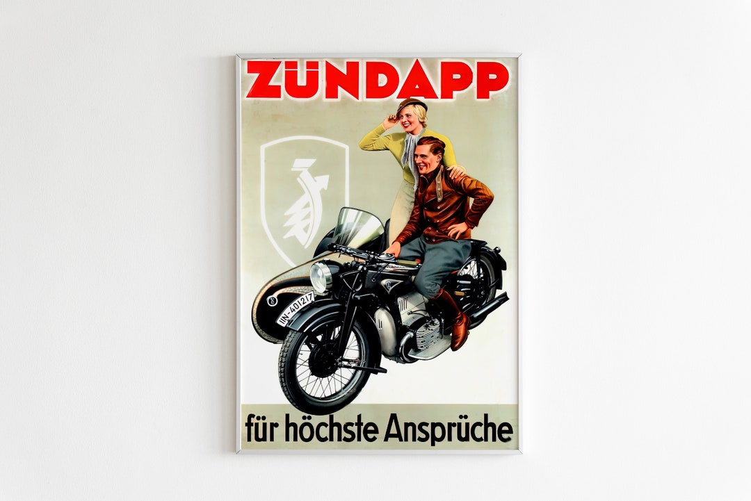 Zundapp Motorcycle Vintage POSTER II: Vintage Advertising Wall Art ...