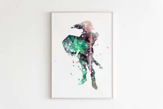 The Legend of Zelda II POSTER: Watercolor Wall Art Zelda Art | Etsy