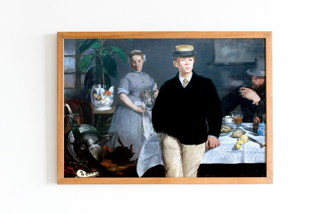 Edouard Manet POSTER XXVII: Reproduction of Manet Painting, Luncheon in ...