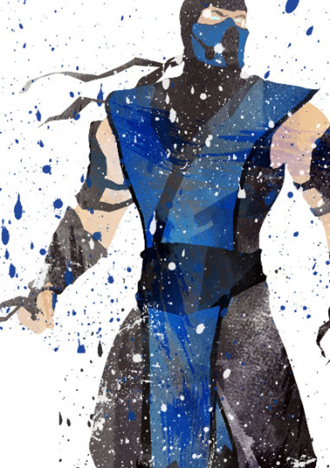 Subzero POSTER: Watercolor Wall Art Mortal Combat Art Decor - Etsy