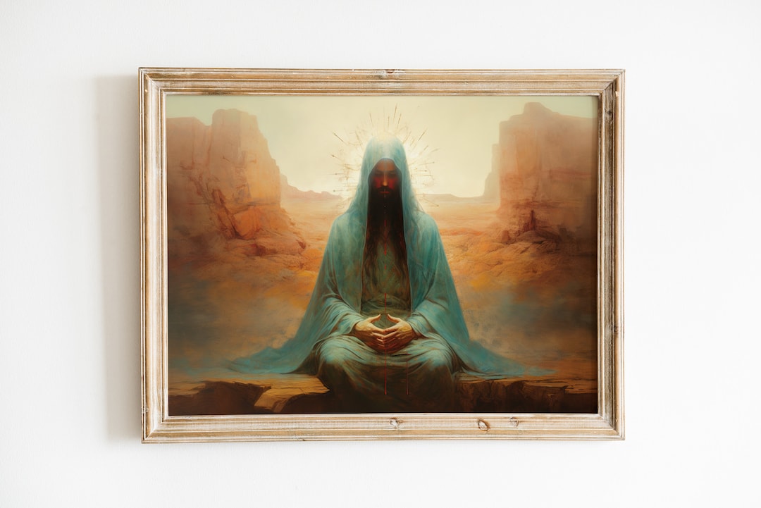 Jesus Meditating in the Desert POSTER II: Wall Decor Inspired by ...