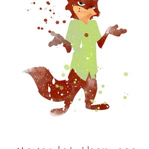 Nick Wilde Quote POSTER: Watercolor Wall Art, Nick Wilde Art Decor ...