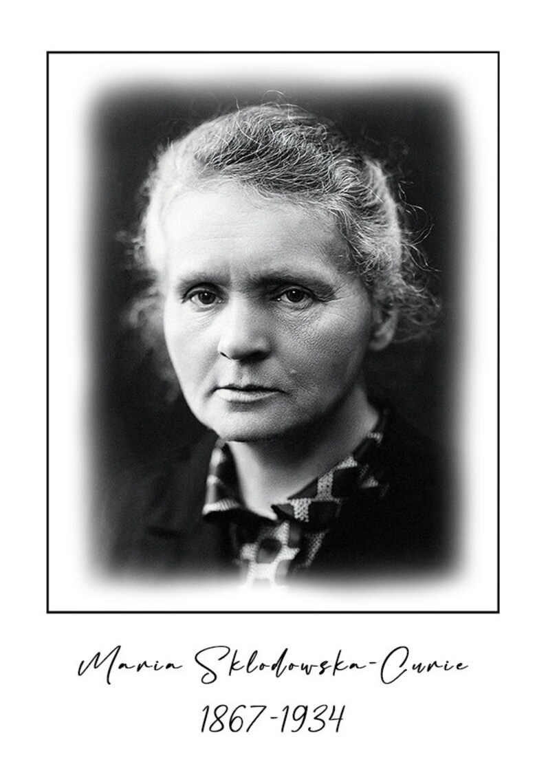 Maria Sklodowska-curie POSTER: Portrait of Maria Curie Class - Etsy