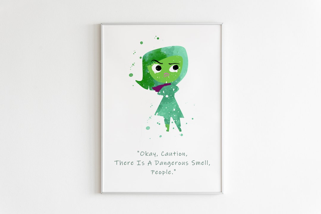 Disgust Quote POSTER: Watercolor Wall Art, Inside Out Art Decor ...