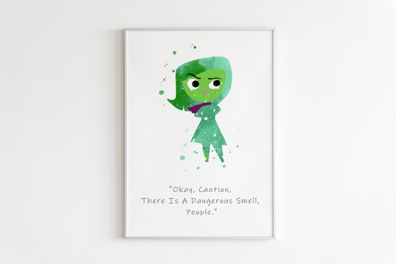 Disgust Quote POSTER: Watercolor Wall Art Inside Out Art - Etsy