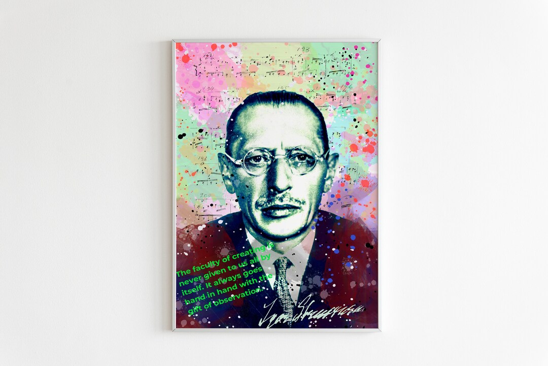 Igor Strawinski POSTER II: Portrait of Strawinski, Class Room Decor ...