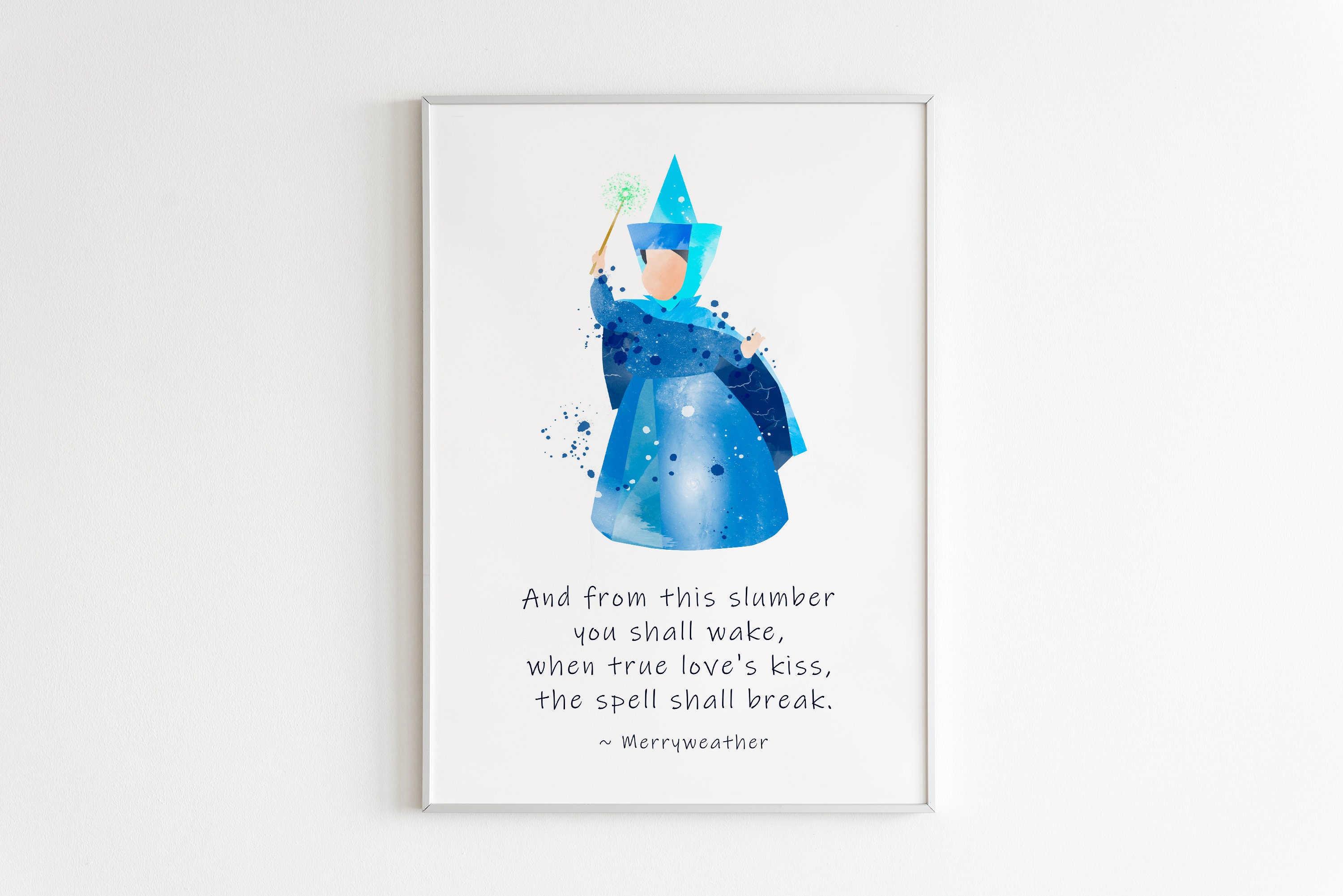 Merryweather Quote POSTER: Watercolor Wall Art Sleeping - Etsy