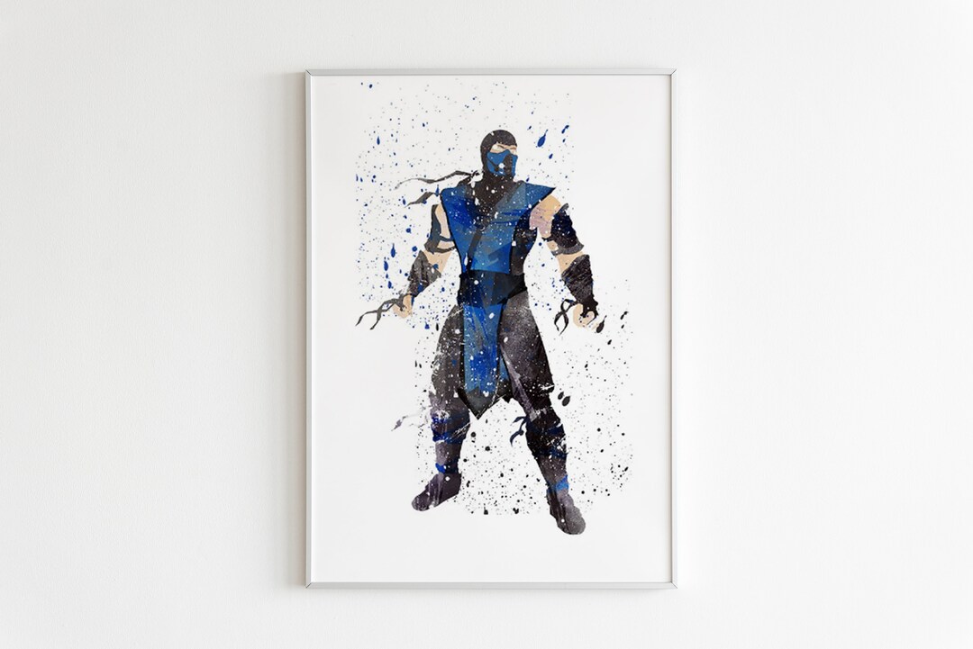 Subzero POSTER: Watercolor Wall Art, Mortal Combat Art Decor, Game ...