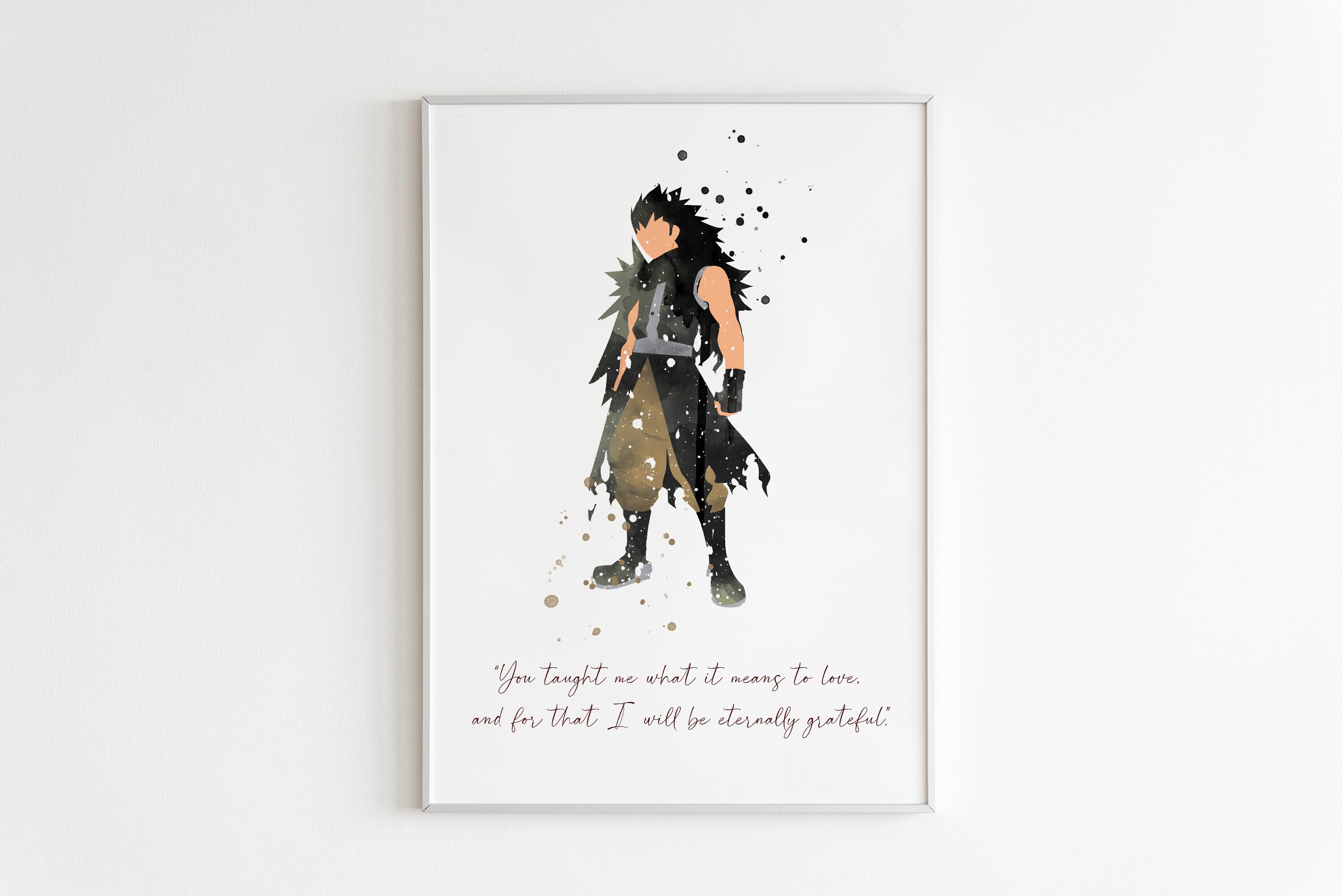 Gajeel Redfox Quote POSTER: Watercolor Wall Art Fairy Tail - Etsy