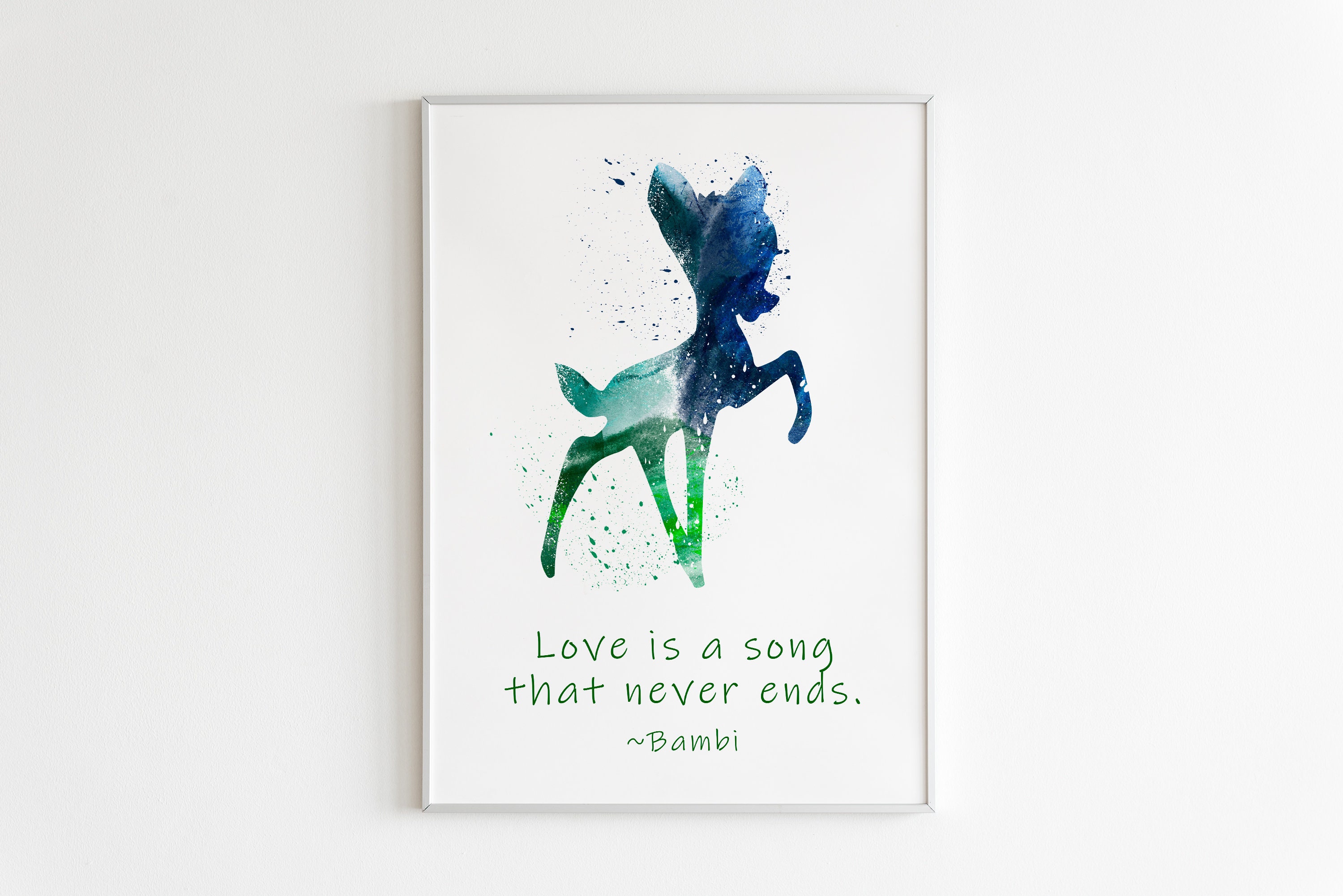 Bambi Quote POSTER: Watercolor Wall Art Disney Art Decor - Etsy