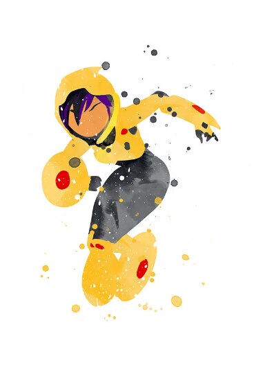 Go Go Tomago POSTER: Watercolor Wall Art Disney Art Decor - Etsy