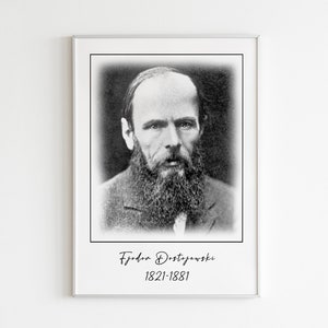 Fjodor Dostojewski POSTER: Portrait of Fjodor Dostojewski, Class Room ...