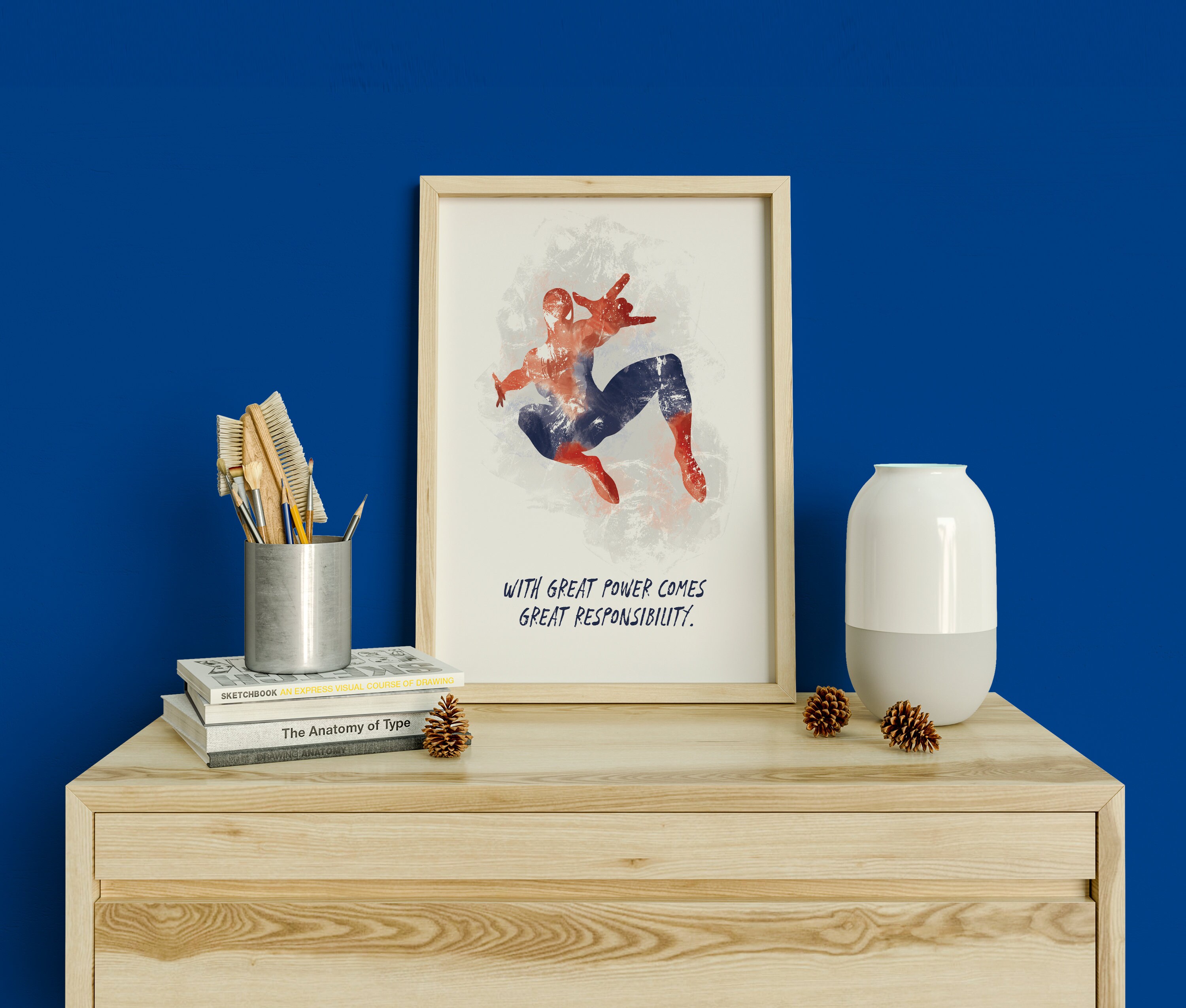 Spider-man Quote POSTER: Watercolor Wall Art Marvel Comics - Etsy