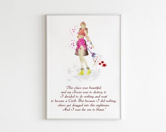 Celes Chere Quote POSTER: Watercolor Wall Art Final Fantasy | Etsy