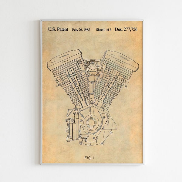 Motorcycle Poster - Etsy