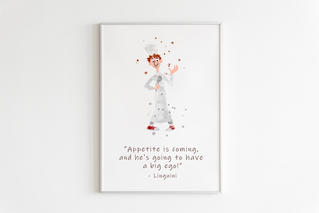 Linguini Quote POSTER: Watercolor Wall Art, Linguini Art Decor ...