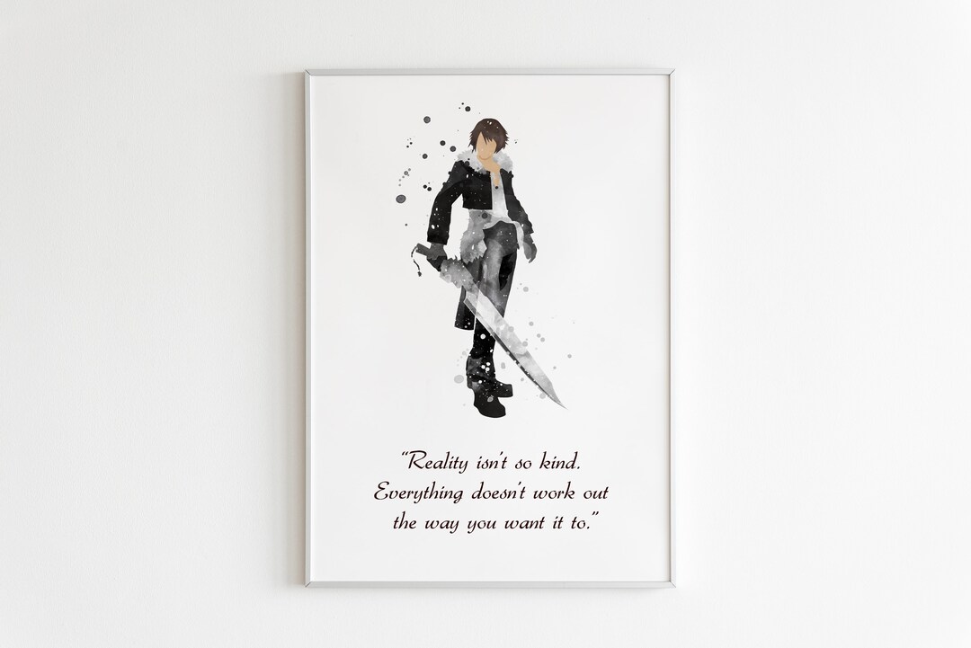 Squall Leonhart Quote POSTER: Watercolor Wall Art, Final Fantasy Art ...