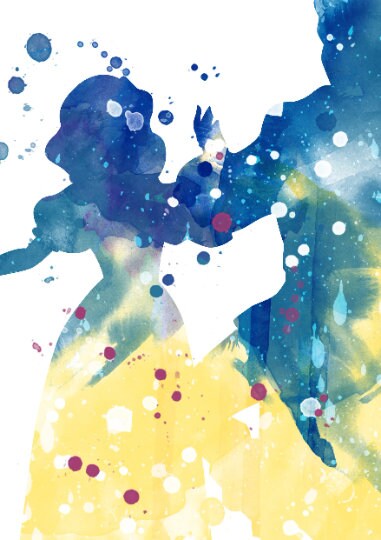 Snow White POSTER: Watercolor Wall Art Snow White Art Decor - Etsy