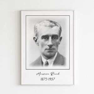 Maurice Ravel POSTER: Portrait of Ravel, Class Room Decor , Office ...
