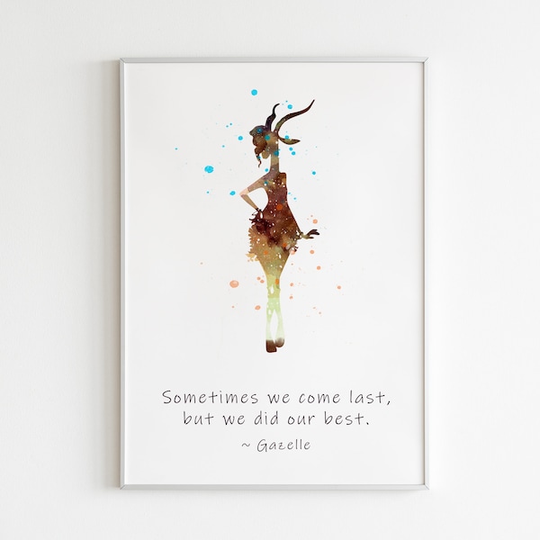 Gazelle Quote Poster - Etsy
