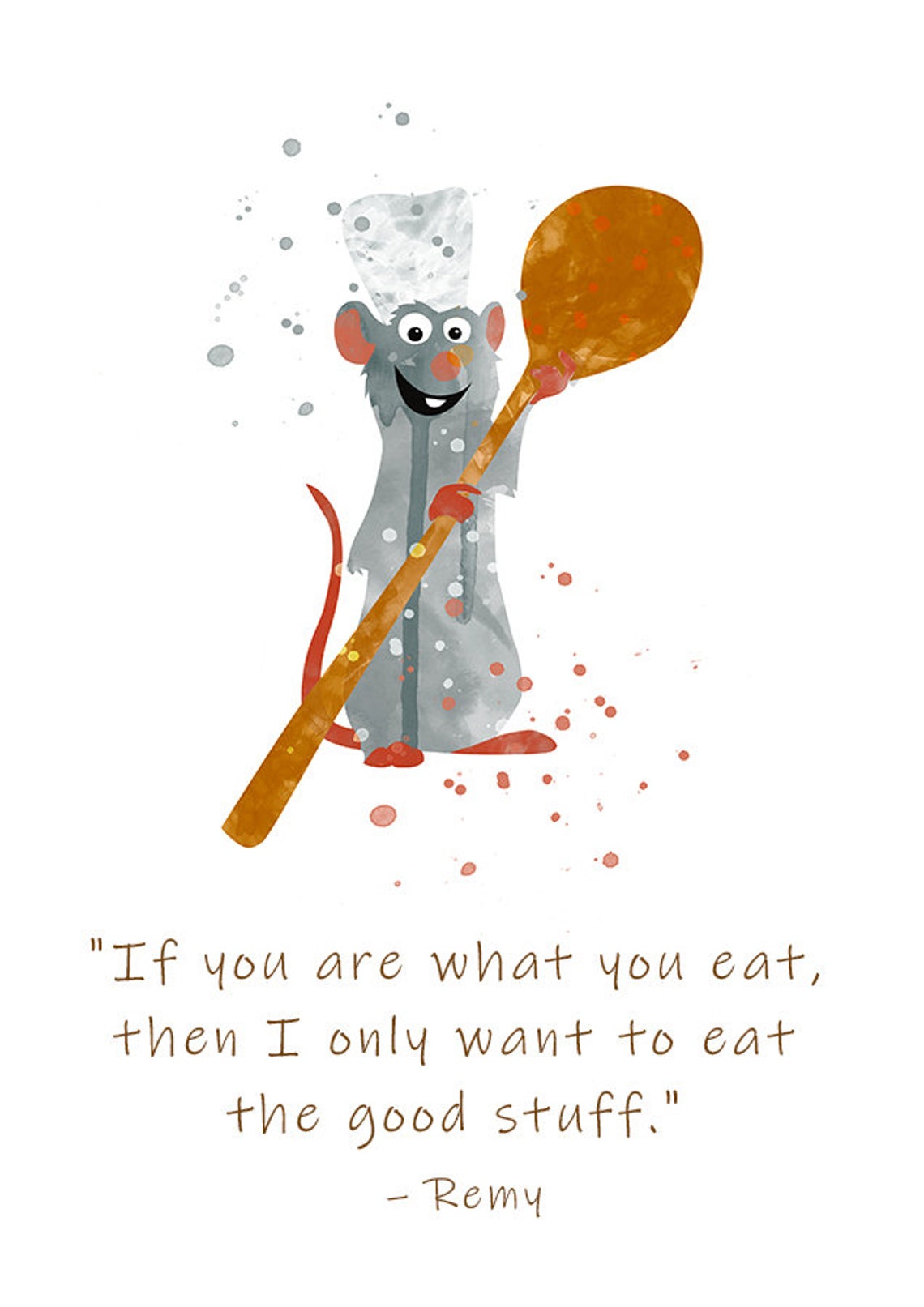 Remy Quote POSTER: Watercolor Wall Art Remy Art Decor - Etsy