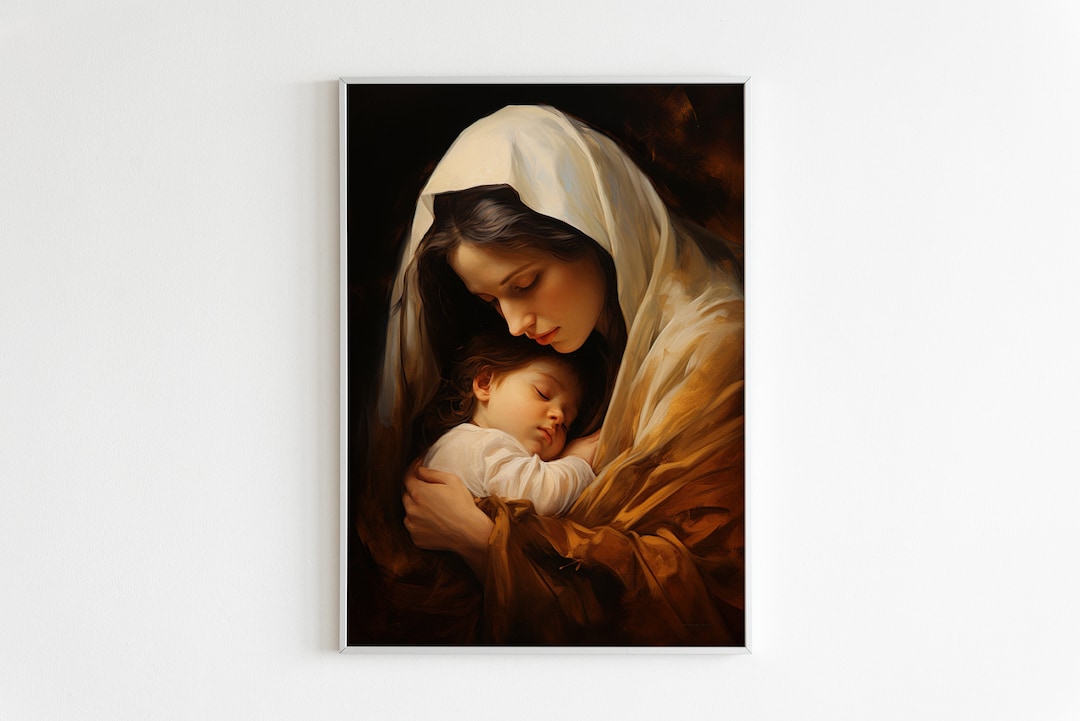 Mary With a Baby Jesus POSTER VII: Wall Decor Inspired by Caravaggio ...