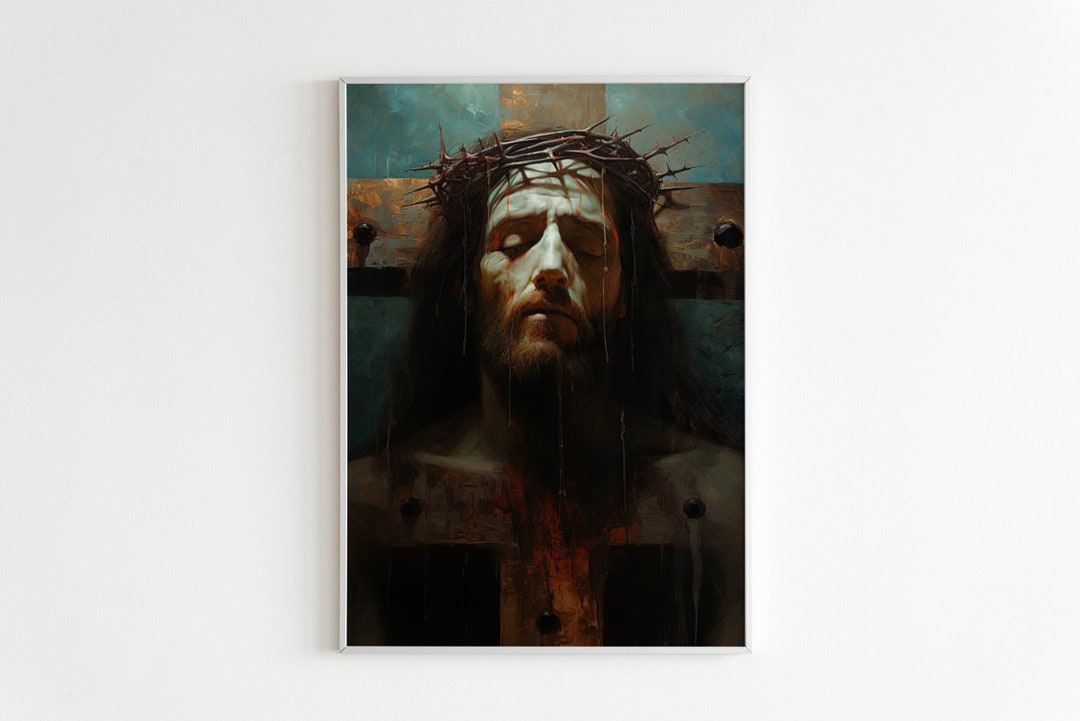 Jesus Christ Crucified POSTER III: Wall Decor Inspired by Beksinski Art ...