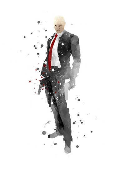 Hitman POSTER: Watercolor Wall Art Agent 47 Art Decor Hitman - Etsy