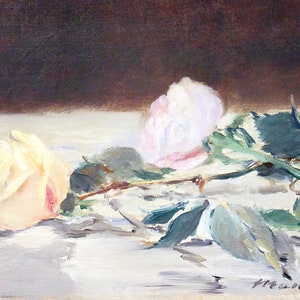 Edouard Manet POSTER XVIII: Reproduction of Manet Painting, Two Roses ...