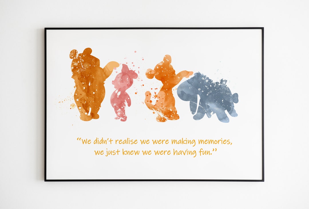 Winnie the Pooh Quote III POSTER: Watercolor Wall Art, Milne Book Art ...