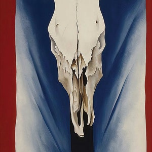 Georgia O'keeffe POSTER III: Cow's Skull Red, White and Blue Art ...
