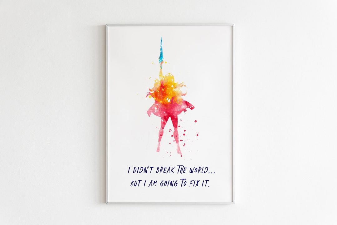 Affiche She-ra Quote II : art mural aquarelle, décoration artistique ...