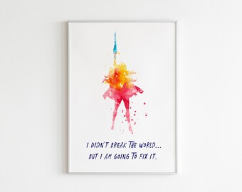 She-ra Quote POSTER: Watercolor Wall Art She-ra and the | Etsy