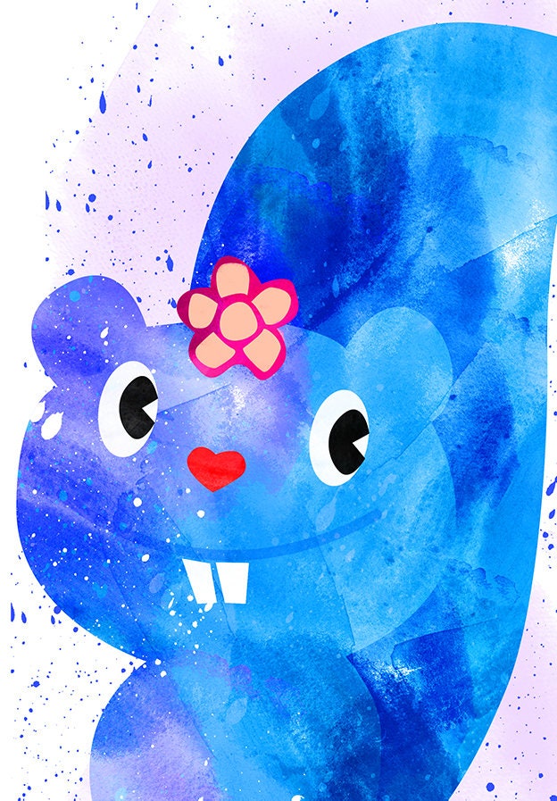 Happy Tree Friends II POSTER: Watercolor Wall Art Petunia Art - Etsy