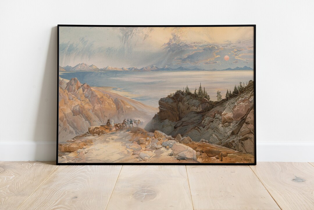 Thomas Moran POSTER IX: the Great Salt Lake of Utah Fine Art Print ...
