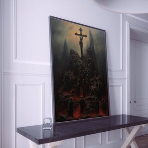Jesus Christ Crucified POSTER II: Wall Decor Inspired by Beksinski Art Bible Story Art Print on ...