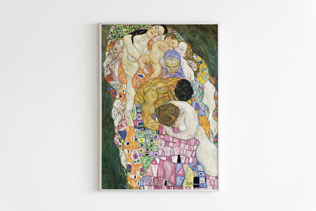 Gustav Klimt POSTER VIII : Reproduction du tableau de Klimt Mort et Vie ...