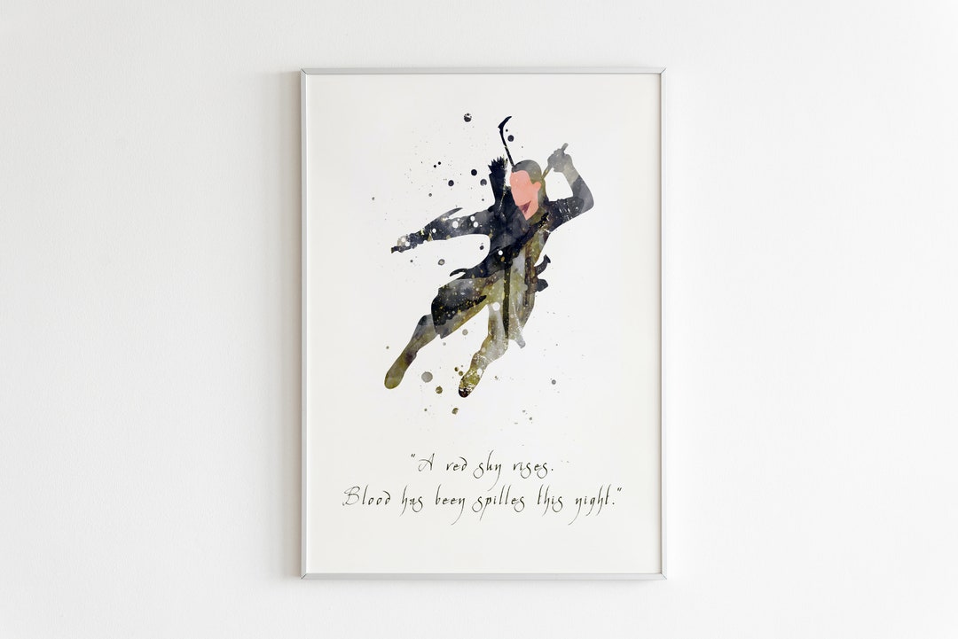 Legolas Quote POSTER: Watercolor Wall Art Lords of the Rings - Etsy
