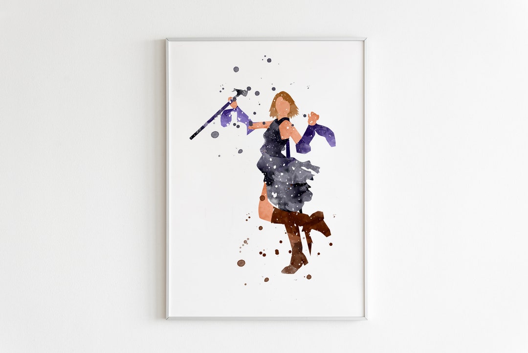 Yuna II POSTER: Watercolor Wall Art Final Fantasy Art Decor - Etsy