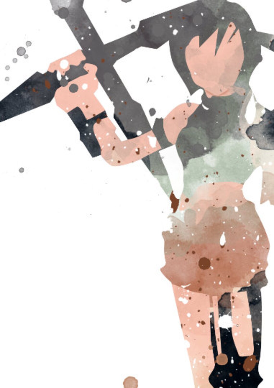 Yuffie Kisaragi POSTER: Watercolor Wall Art Final Fantasy Art - Etsy