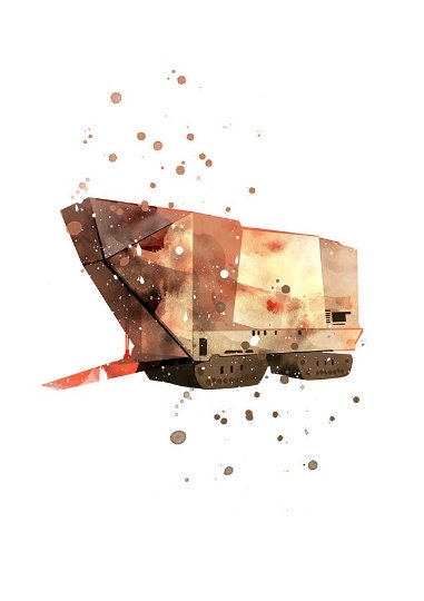 Sandcrawler POSTER: Watercolor Wall Art Sandcrawler Art - Etsy